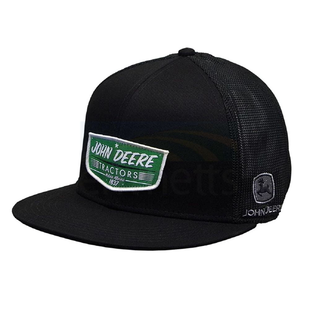 John Deere Black High Profile Stretch Fit with Mesh Back Cap ...