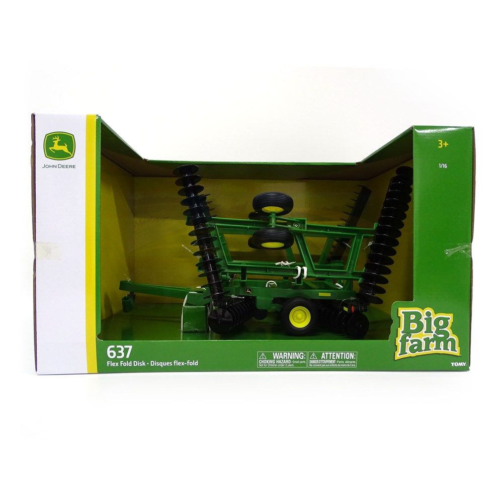 1:16 Big Farm John Deere 637 Flex Fold Disk 46764 - Emmetts Shop