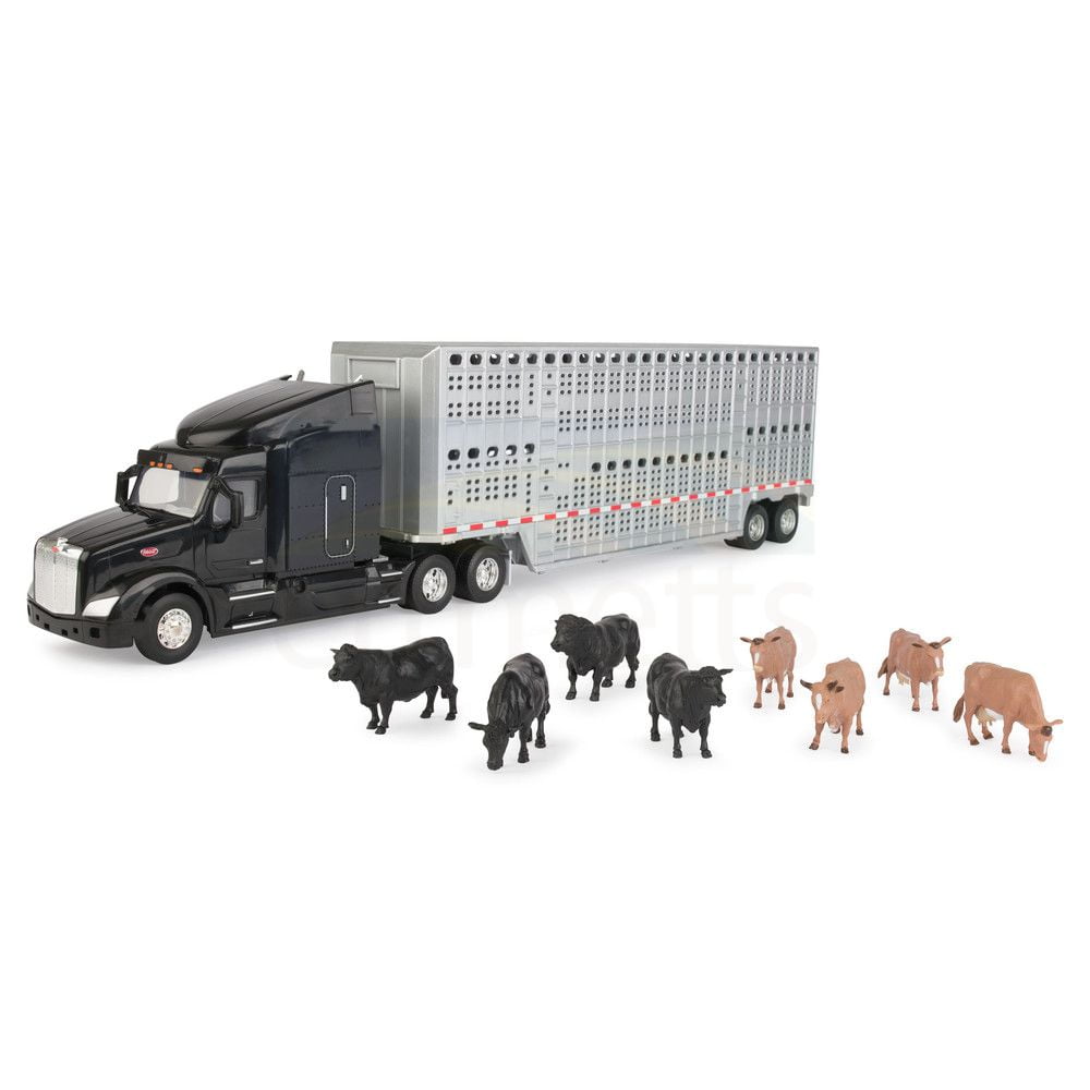 1:32 Peterbilt Model 579 with Livestock Trailer and Cattle 46486 ...
