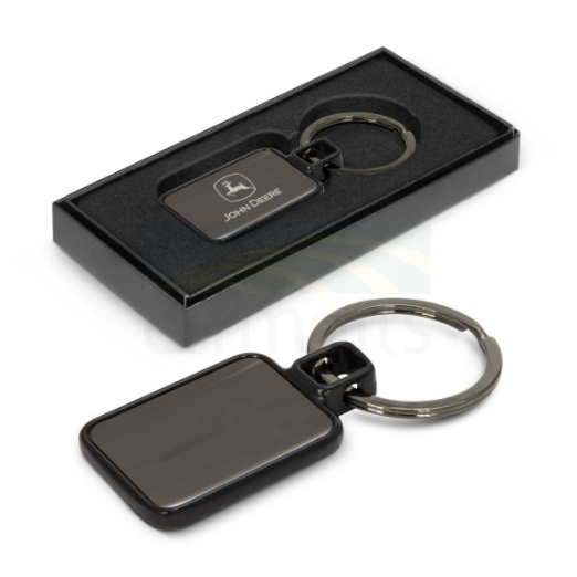 John Deere Gunmetal Key Chain with Gift Box JOH441 - Emmetts Shop