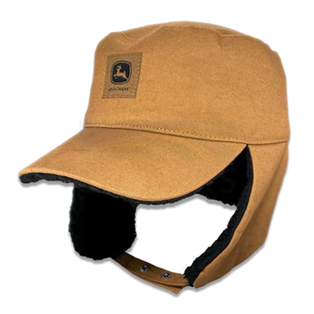 John Deere Brown Faux Fur Lining Trapper Cap 13080899CB00 - Emmetts Shop