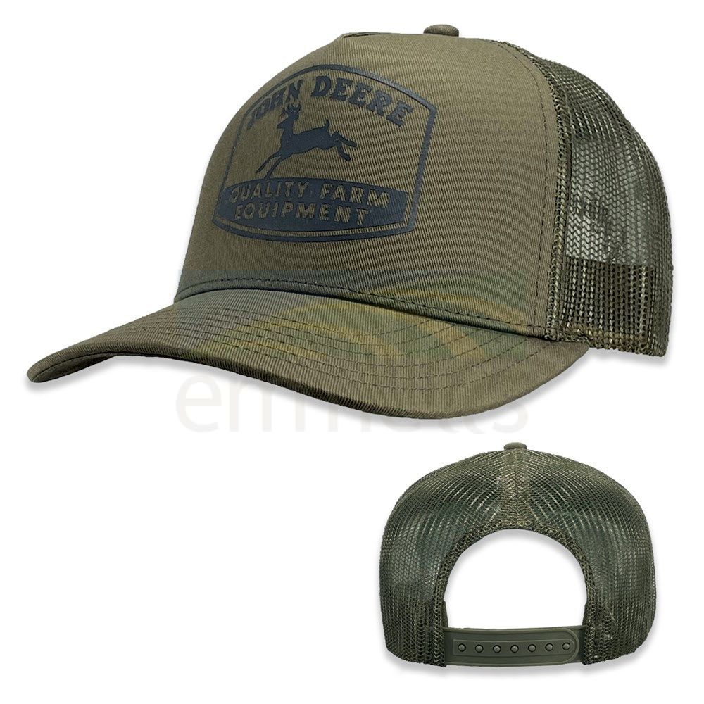 John Deere Light Olive Quality Farm Equipment Cap with Mesh Back J14A ...