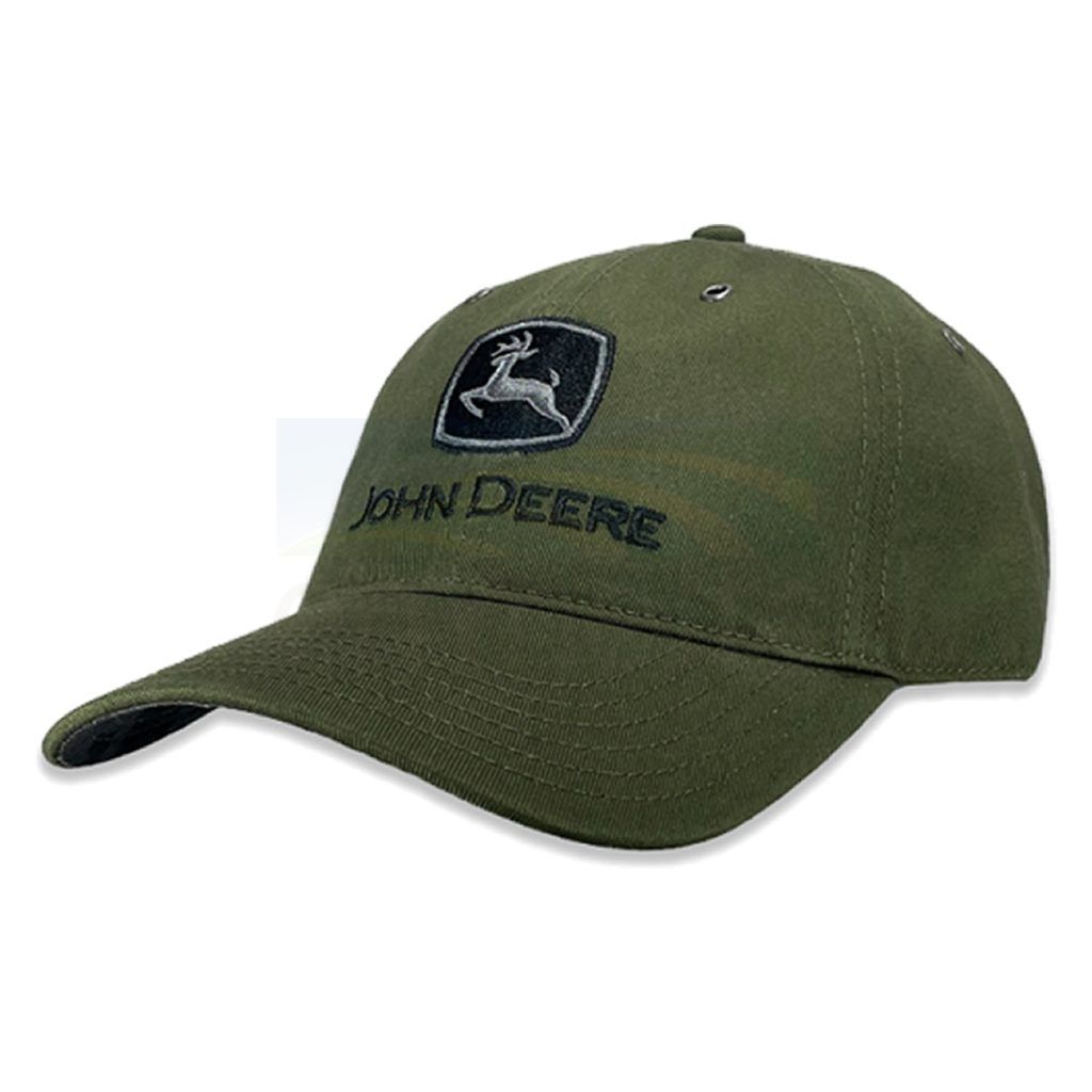 John Deere Olive Twill Baseball Cap J13G-05EW-JDR-YLN - Emmetts Shop