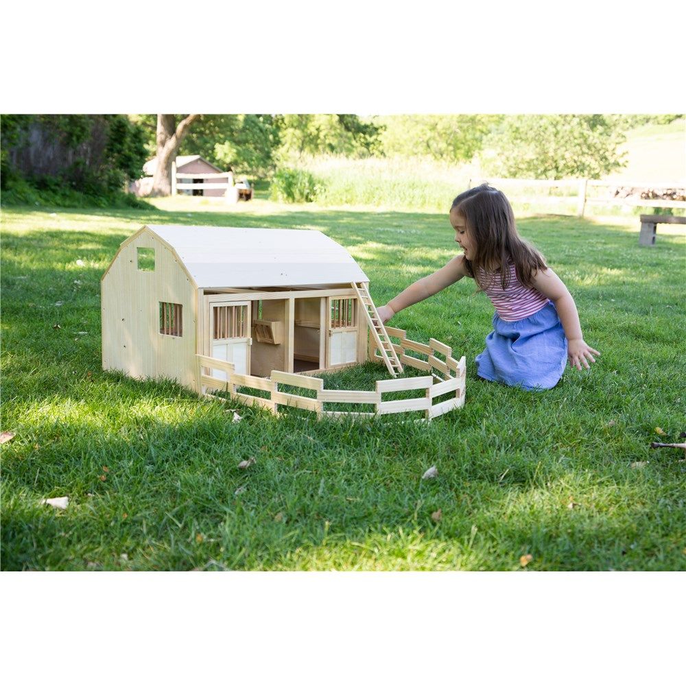 Countryside Wooden Stable & Corral Set FB508-1 - Emmetts Shop