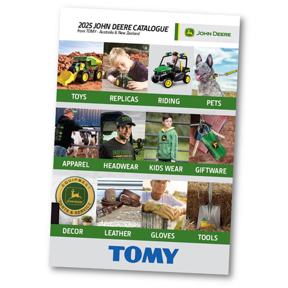 * FREE CATALOGUE * 2025 TOMY John Deere Catalogue: Toys, Apparel, Headwear, Giftware, Gloves ...