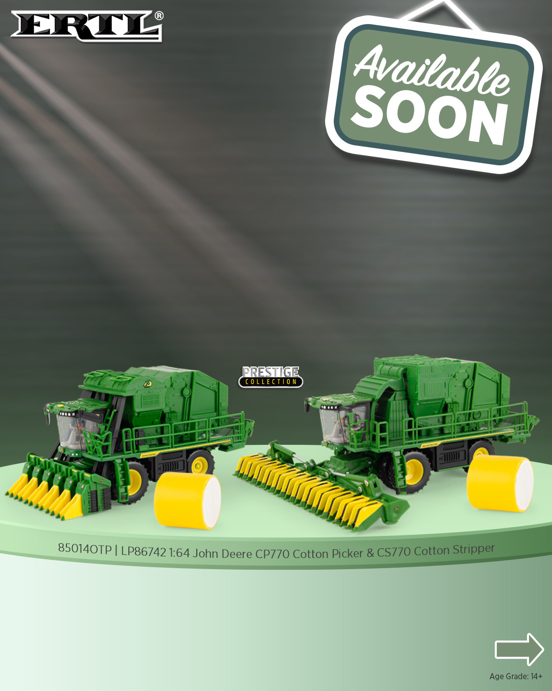 1:64 John Deere CP770 Cotton Picker & CS770 Cotton Stripper 75th ...