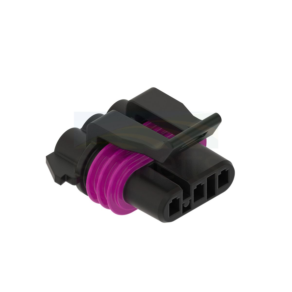 Black External Electrical Connector Housing Cavities 3 57M7687 ...